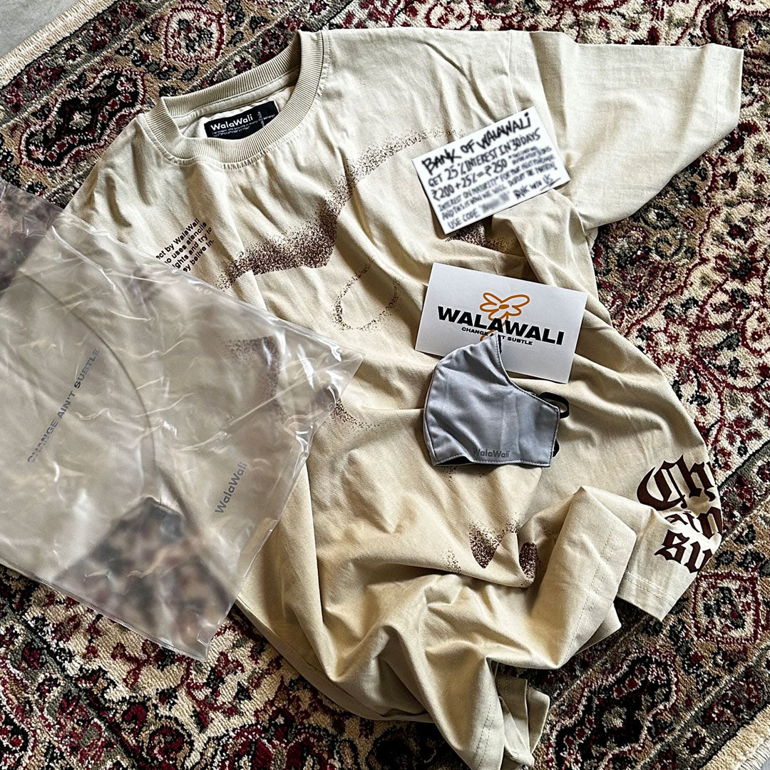 'Fact Face' Heavy-weight Oversize Tee – WalaWali